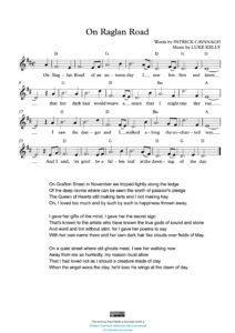 Sheet Music by Paul Gladis » On Raglan Road
